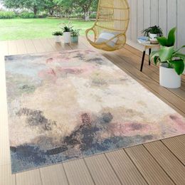 Paco Home - Outdoor Teppich Wetterfest Wohnzimmer Vintage Farbverlauf Pastell Abstrakt Beige 120x170 cm