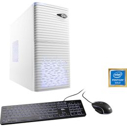 CSL Speed V21110 PC (Intel® Pentium Gold G6400, 16 GB RAM, 1000 GB SSD, Luftkühlung), weiß