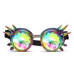 FeelGlad Sonnenbrille Vintage Kaleidoskop Kristall Regenbogen