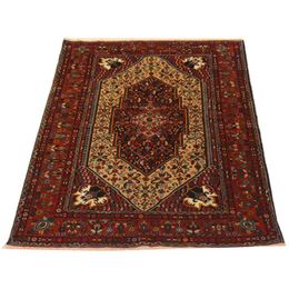 morgenland Wollteppich »Afghan Medaillon Rosso 187 x 125 cm«, rechteckig, 7 mm Höhe, Handgeknüpft rot