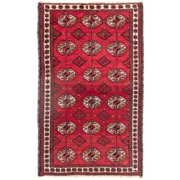 morgenland Wollteppich »Belutsch Durchgemustert Rosso 165 x 108 cm«, rechteckig, 8 mm Höhe, Handgeknüpft rot