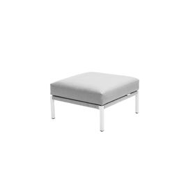 solpuri Club Lounge Hocker inkl. Polster White/White Grey Aluminium/String Flex