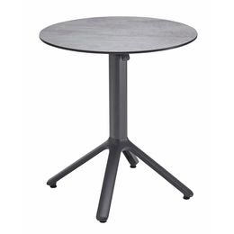 solpuri Milano Bistro Klapptisch Aluminium Ø70 - 70x70 cm Volcano Grey/Anthracite HPL-3D/Aluminium