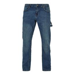 Urban Classics Cargo Jeans 'Carpenter' male Blue size 28