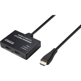 SpeaKa Professional SP-9443508 1+2 Port HDMI-Splitter Schwarz