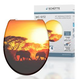 Sch&uuml;tte Sch&uuml;tte Duroplast WC Sitz AFRICA, mit Absenkautomatik und Schnellverschluss