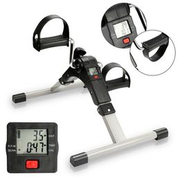 VINGO Mini Fahrrad Heimtrainer, Bike Pedaltrainer mit LCD-Display, Faltbares Fahrradtrainer für Muskelaufbau, Ausdauertraining, Bewegungstraining