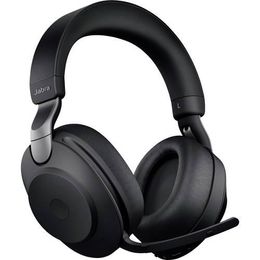 Jabra Evolve2 85 UC Telefon Over Ear Headset Bluetooth®, kabelgebunden Stereo Schwarz Mikrofon-Rauschunterdrückung Lautstärkeregelung, Batterieladeanzeige,