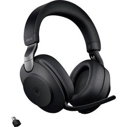 Jabra Evolve2 85 MS Telefon Over Ear Headset Bluetooth®, kabelgebunden Stereo Schwarz Mikrofon-Rauschunterdrückung Lautstärkeregelung, Batterieladeanzeige,