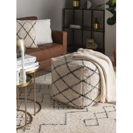 benuta Nest Pouf Naomi Cream 45x45x45 cm