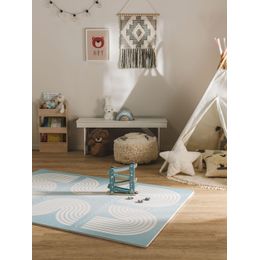 Lytte Spielmatte Archie Blau 120x180 cm - Hochwertige Krabbelmatte, Puzzlematte aus EVA-Schaumstoff