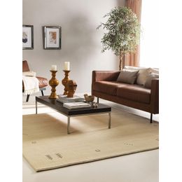 benuta Nest Wollteppich Jamal Cream 80x150 cm - Naturfaserteppich aus Wolle