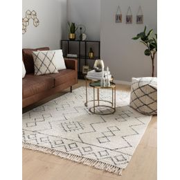 benuta Nest Waschbarer Baumwollteppich Naomi Cream 80x120 cm