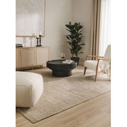 benuta Pure Wollteppich Rocco Taupe 300x400 cm - Naturfaserteppich aus Wolle