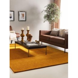 benuta Nest Wollteppich Jamal Gelb 80x150 cm - Naturfaserteppich aus Wolle