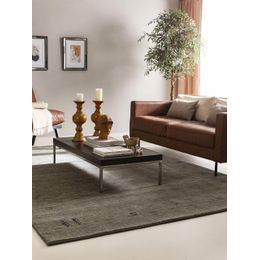 benuta Nest Wollteppich Jamal Grau 80x150 cm - Naturfaserteppich aus Wolle