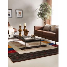 benuta Nest Wollteppich Jamal Multicolor 80x150 cm - Naturfaserteppich aus Wolle