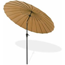 Dema Sonnenschirm Gartenschirm Sonnenschutz Schirm mit Kurbel Tokio rund ø 2,5m braun
