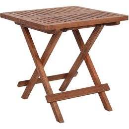 Spetebo - Eukalyptus Gartentisch - 50x50 cm - Holz Klapptisch Bistrotisch Biergarten Tisch