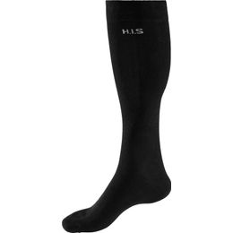 H.I.S. Herren Kniestrümpfe 3x schwarz Größe 39/40