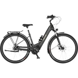 Fischer Cita 7.0I Citybike (Laufradgröße: 28 Zoll, Rahmenhöhe: 43 cm, Damen-Rad, 630 Wh, Schiefergrau)