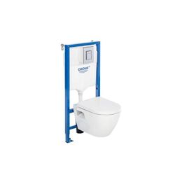 Grohe - Pack wc Vorwandelement Solido Perfect Compact + Serel SM10 wc + Crome Platte (39186000)