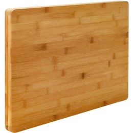 DuneDesign - 3 cm dickes xl Schneidebrett 50x35cm Bambus Holz Schneidbrett Holzbrett Küche - braun