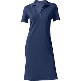 Heine Damen Polokleid in Pikee-Qualit&auml;t marine Gr&ouml;&szlig;e 42