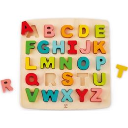 HAPE Steckpuzzle Puzzle mit Großbuchstaben, 26 Puzzleteile, FSC®- schützt Wald - weltweit, bunt