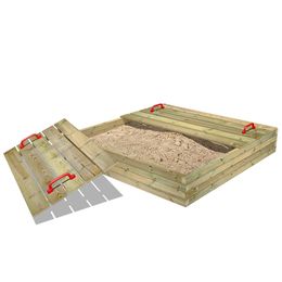 Fatmoose BuddyBox Sandkasten mit Deckel 160x160x29 cm
