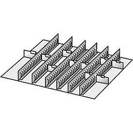 Schäfer Shop Einrichtungs-Sortiment, 6 Zwischenstege/10 Trennwände, 100/125 mm, Stahlblech