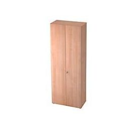 Garderobenschrank Topas Line, 6 Ordnerhöhen, abschließbar, B 800 x T 420 x H 2156 mm, Nussbaum