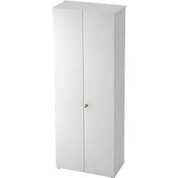 Garderobenschrank Topas Line, 6 Ordnerhöhen, abschließbar, B 800 x T 420 x H 2156 mm, weiß