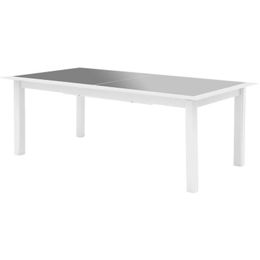 Ausziehbarer Garten-Tisch Allure Grau & Weiß - 12 Sitze - Hespéride - Grau weiß
