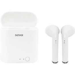 Denver TWQ-40 In Ear Kopfhörer Bluetooth® Weiß