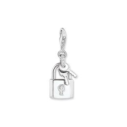 Thomas Sabo Charm-Anhänger Schloss mit Schlüssel silber