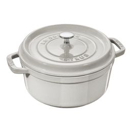 Staub La Cocotte 18 cm, rund, Weisser Trüffel, Gusseisen