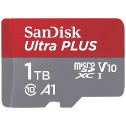 Sandisk microSDXC Ultra PLUS 1TB (A1/UHS-1/Cl.10/160MB/s) + Adapter microSDXC-Karte 1 TB A1 Application Performance Class, UHS-Class 1, Class 10 UHS-I