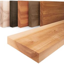 Wandregal Holz, Hängeregal Pure ohne Montageset, Farbe: Natur 80cm, LWG-01-A-002-80 - Natur - Lamo Manufaktur