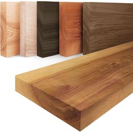 Wandregal Holz, Hängeregal Pure ohne Montageset, Farbe: Rustikal 80cm, LWG-01-A-003-80 - Rustikal - Lamo Manufaktur