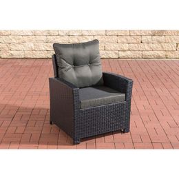 CLP - Polyrattan Sessel Fisolo schwarz anthrazit