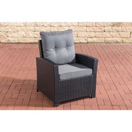 CLP - Polyrattan Sessel Fisolo schwarz eisengrau