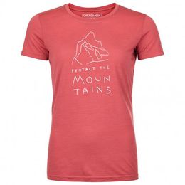 Ortovox - Women's 150 Cool Mountain Protector T-Shirt - Merinoshirt Gr L rosa