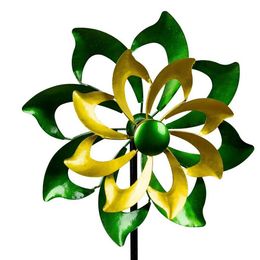 dekojohnson Deko-Windrad Windrad Blume aus Metall Gartendeko 25x110cm (kein Set)