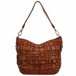 Campomaggi Schultertasche Leder 25 cm cognac