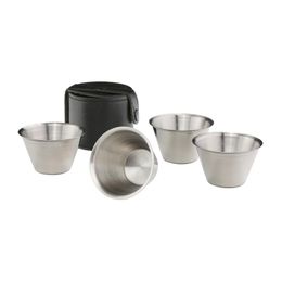 Becherset im Lederetui, 30 ml