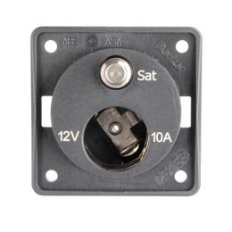 Berker Integro Steckdose 12 V + SAT, anthrazit matt