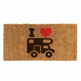 Kokosmatte mit Reisemobil-Motiv