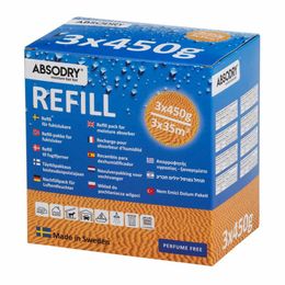 Absodry Nachfüllgranulat für Box Classic 3er Pack 450 g, weiß