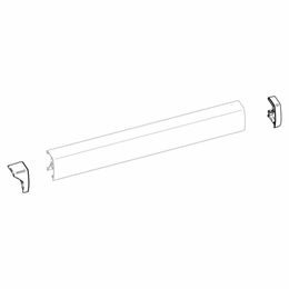 Frontblendenendkappen anthrazit Thule 6200 links und rechts (Nr. 1500602602)